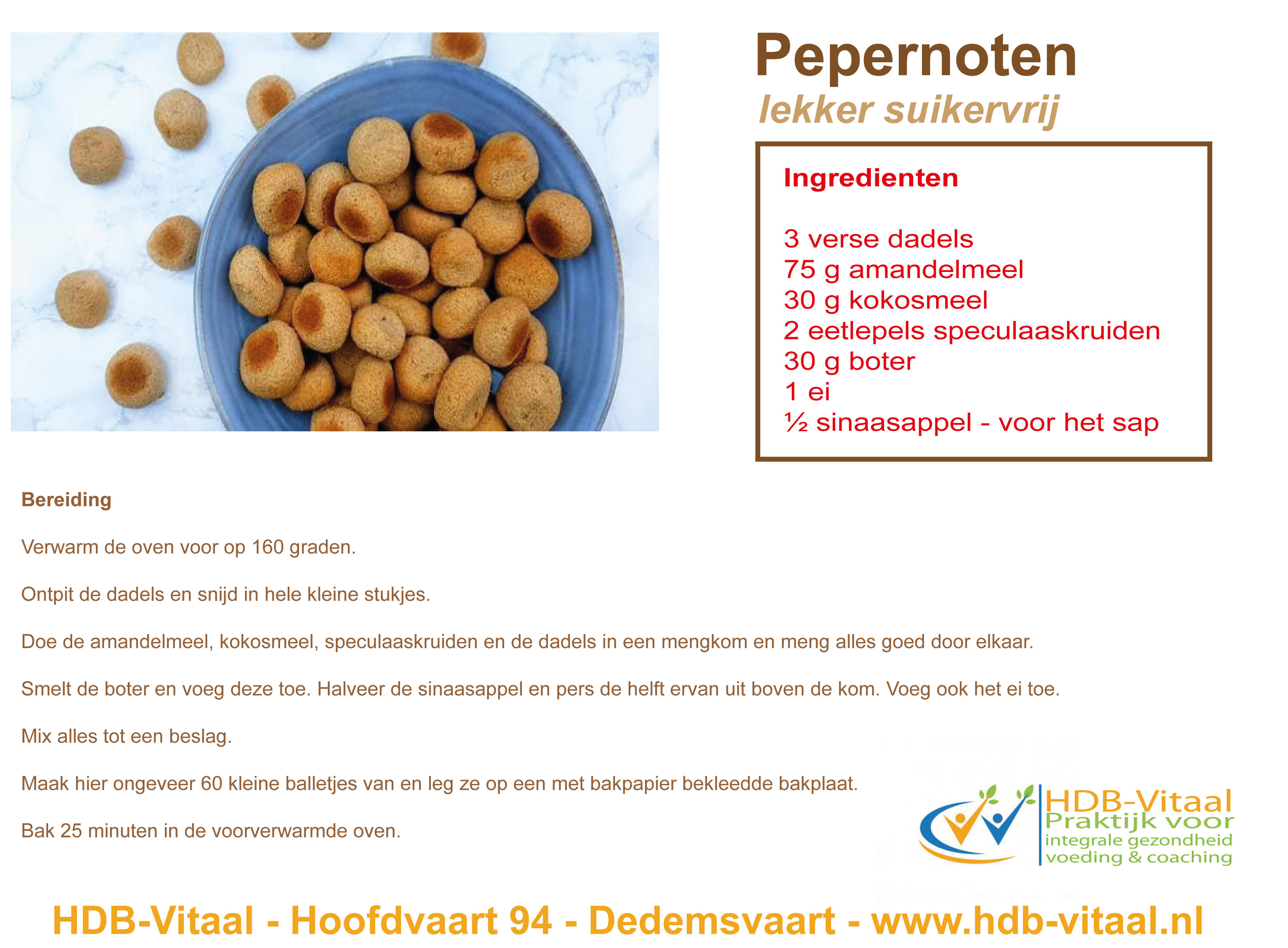 Recept pepernoten - HDB Vitaal